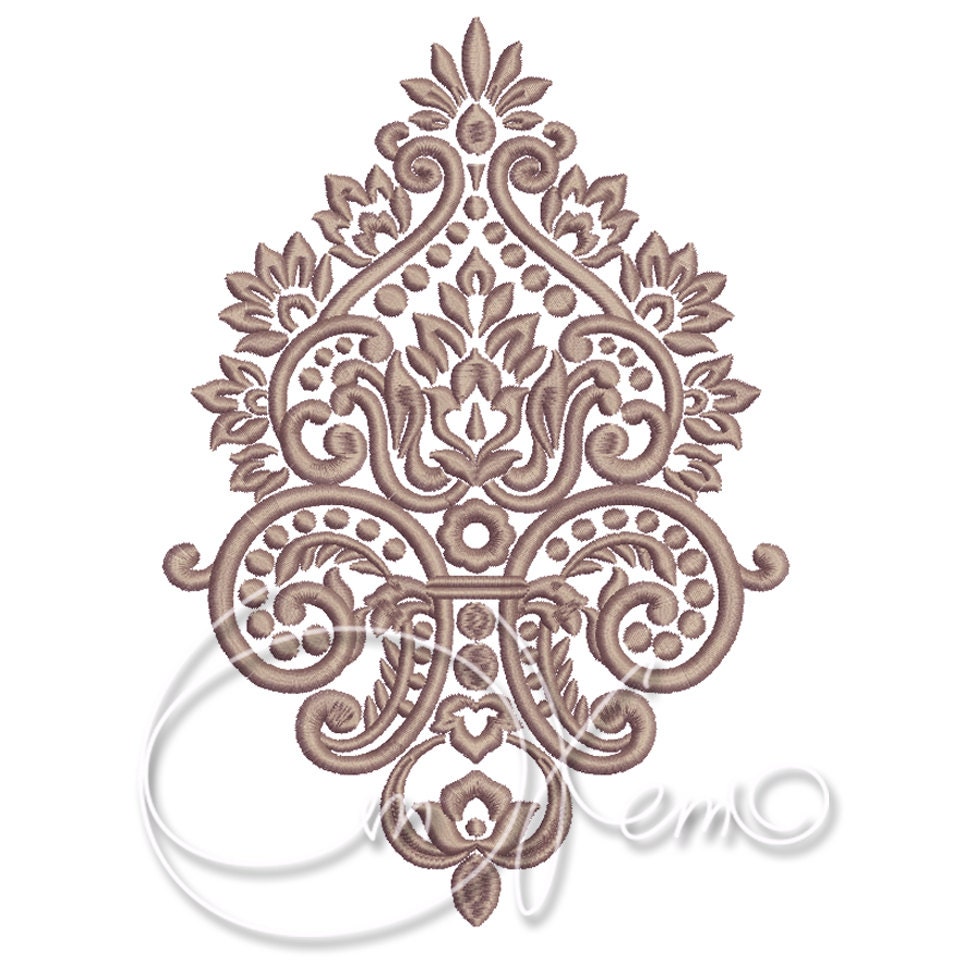 MACHINE EMBROIDERY DESIGN - Damask Element, Victorian Design, Victorian ...
