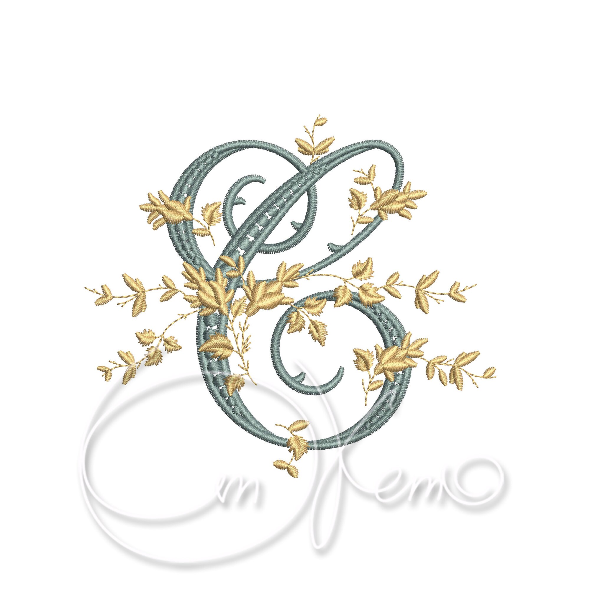Machine Embroidery Design Capital Letter C Digitized Victorian - Etsy