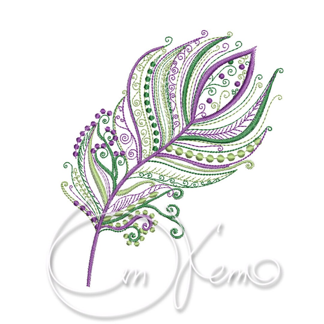 MACHINE EMBROIDERY DESIGN - Feather - Etsy