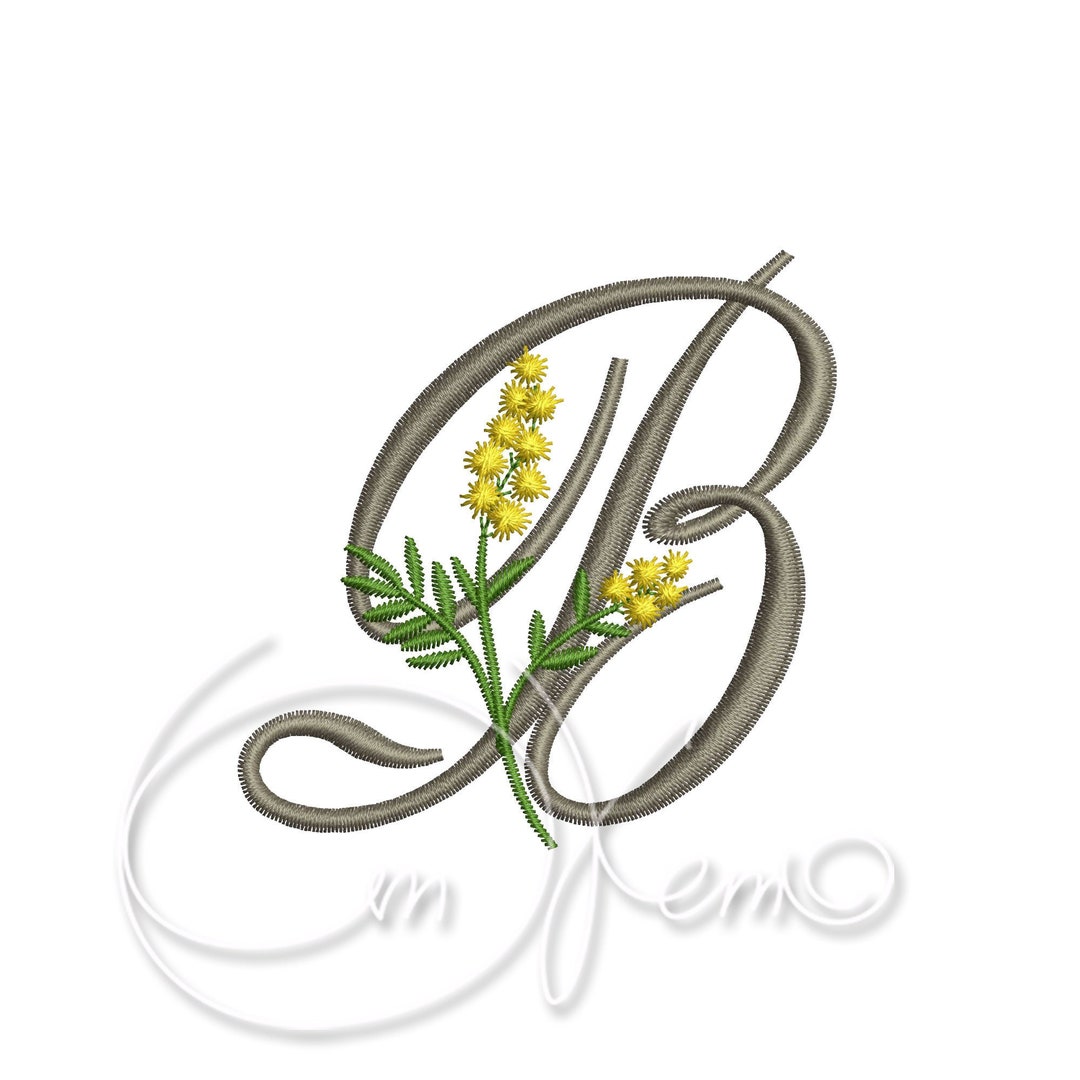 Machine Embroidery Design Capital Letter B Digitized Mimosa Alphabet ...