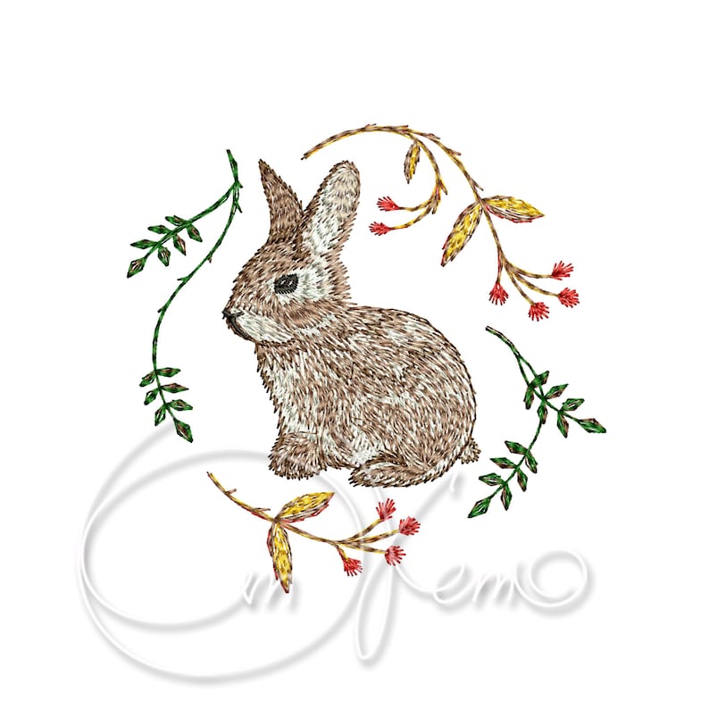 Machine Embroidery Design Bunny PES Instant Download 4x4 Hand - Etsy