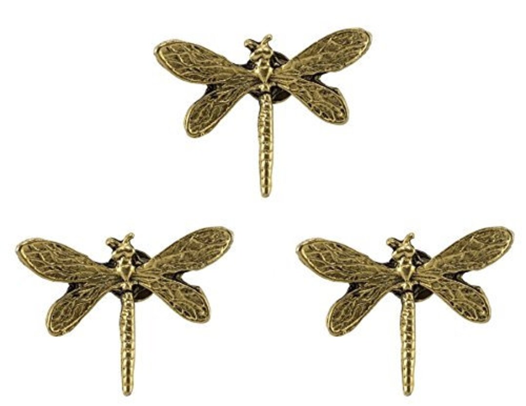 Dragonfly Magnet Set, Antique Gold, Set of 3 - Etsy