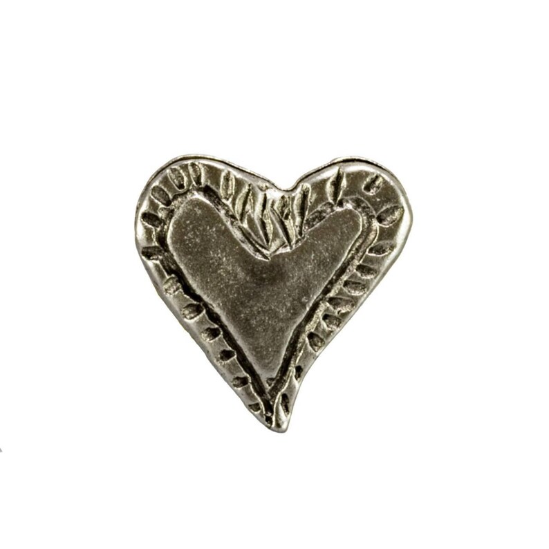 Heart Push Pins (15 Pc Set) | Decorative Silver Heart Thumb Tacks ...