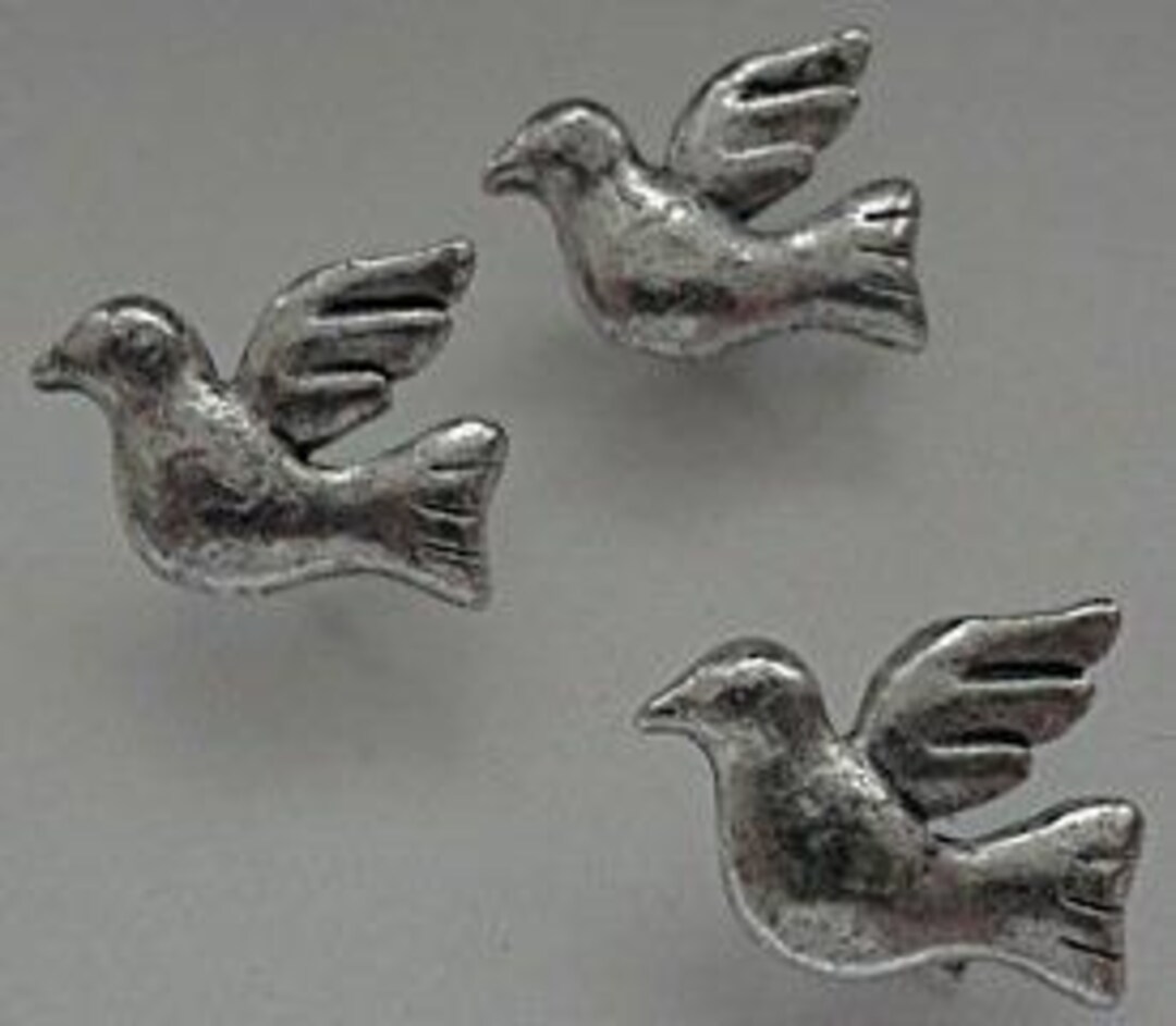 Dove Push Pins, Decorative Push Pins, Unique Silver Push Pins, 15 Piece ...
