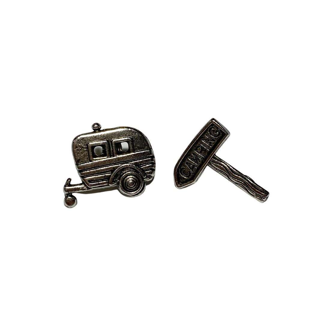 Camping Push Pins (16 Pc Set) | Gold Silver Decorative Metal Thumb ...