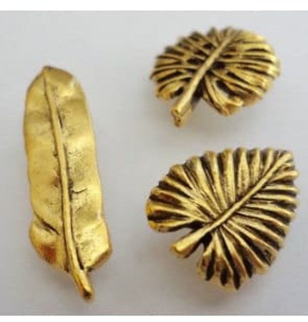 Tropical Leaf Push Pins Decorative Push Pins Unique Gold - Etsy