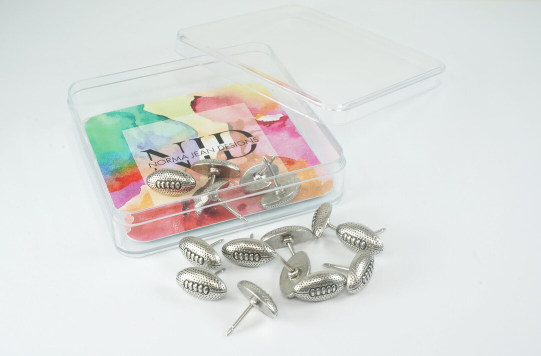 Football Push Pins, Decorative Push Pins, Unique Gold and Silver Push ...