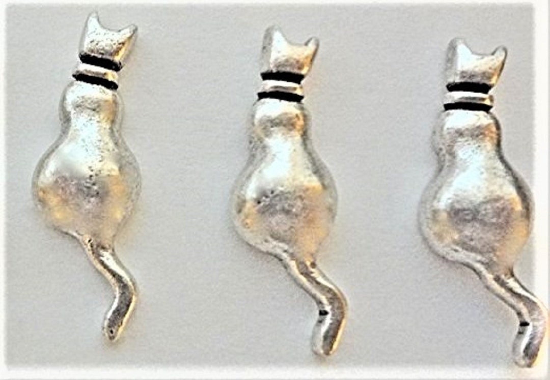 Kitty Cat Push Pins Decorative Push Pins Unique Silver Push - Etsy