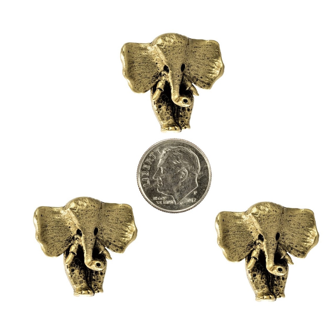 Elephant Magnet 3pc Set Gold Finish | Etsy