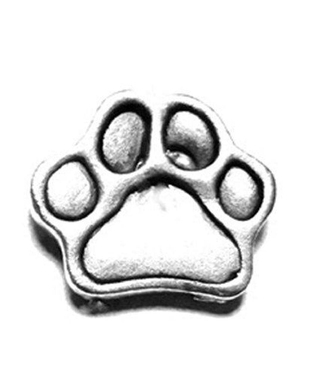 Paw Print Push Pins (15 Pc Set) | Decorative Silver Pet Thumb Tacks ...