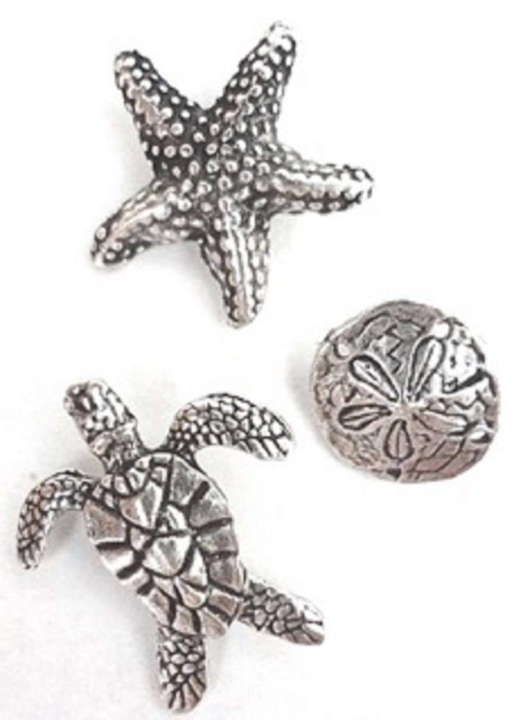 Sea Life Push Pins (15 Pc Set) | Decorative Gold Starfish Seashell ...