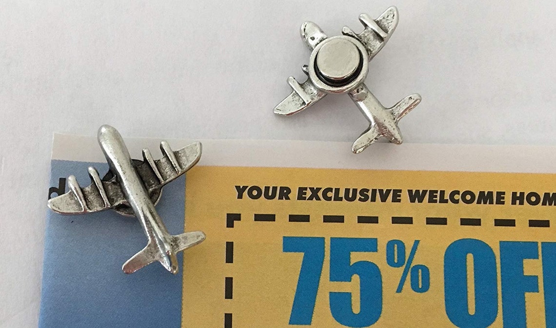 Airplane Magnets 6pc Set Gold & Silver Finishes Available | Etsy
