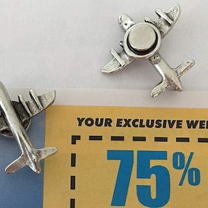 Airplane Magnets, 6pc Set, Gold & Silver Finishes Available - Etsy