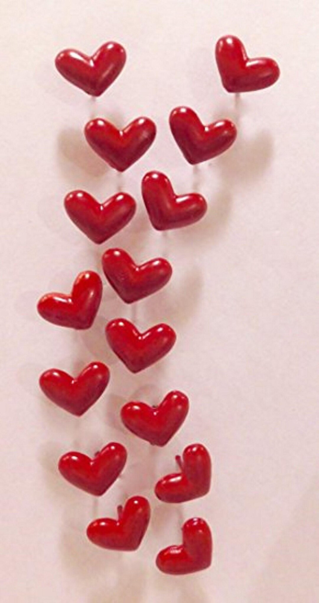 Red Heart Push Pins (15 Pc Set) | Decorative Red Thumb Tacks, Unique ...