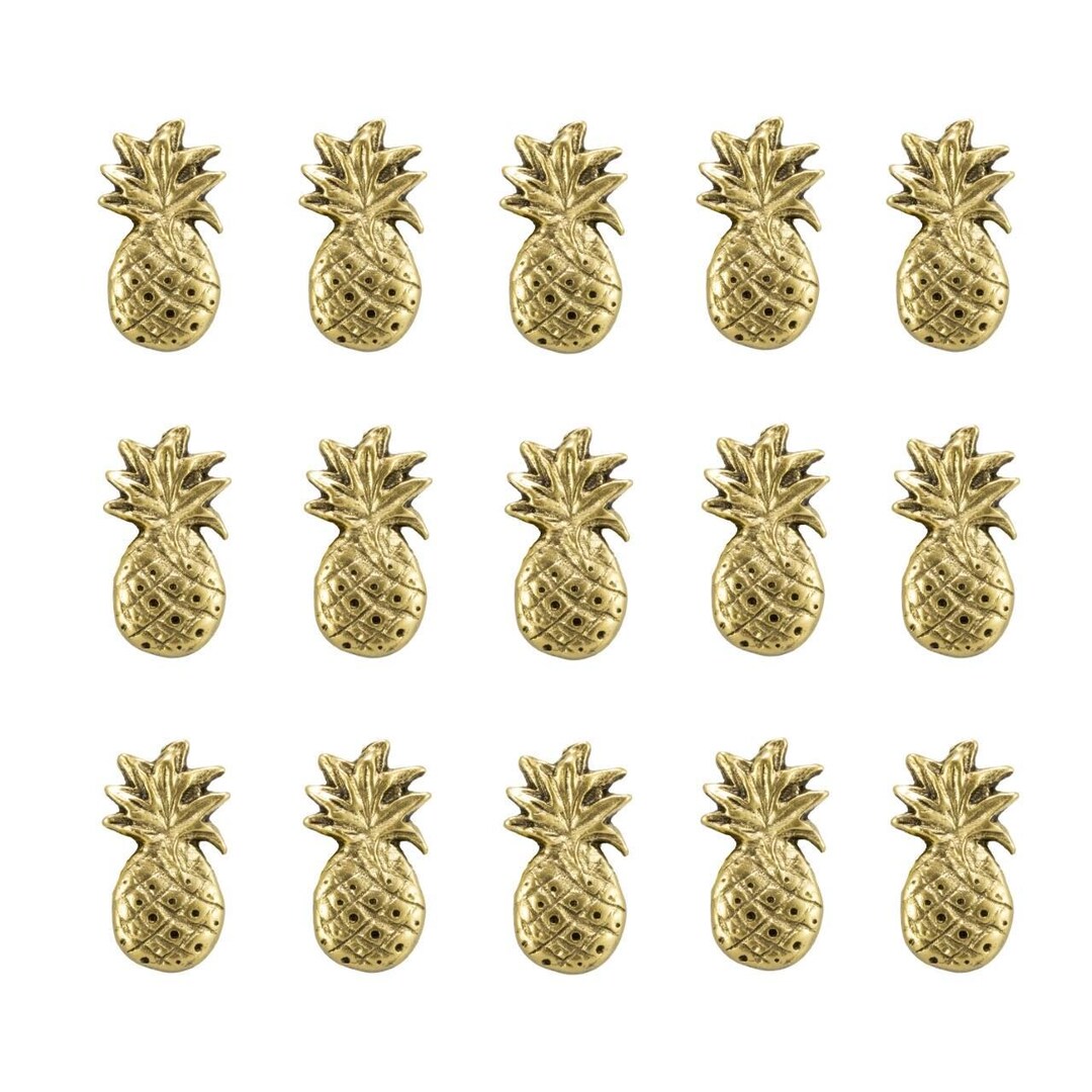 Pineapple Push Pins (15 Pc Set) | Decorative Silver Tropical Tacks ...