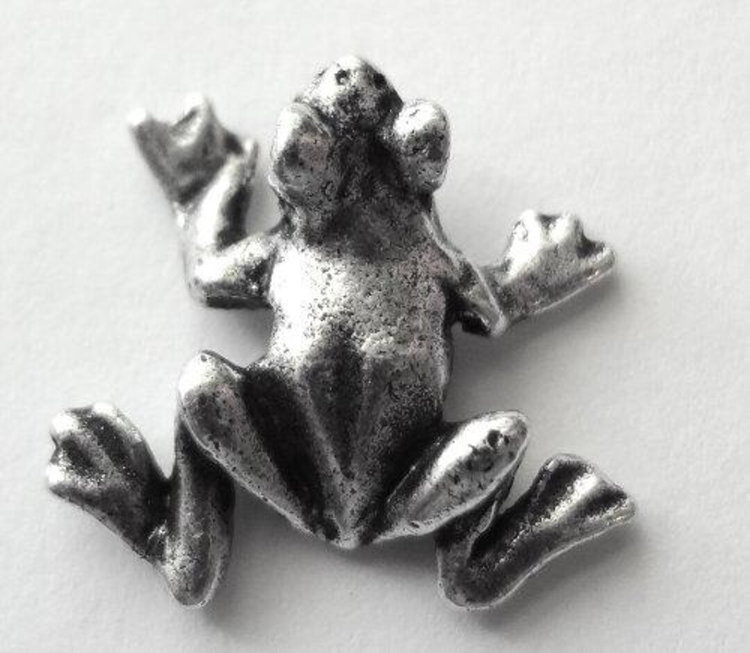 Frog Push Pins (15 Pc Set) | Decorative Silver Thumb Tacks, Whimsical ...