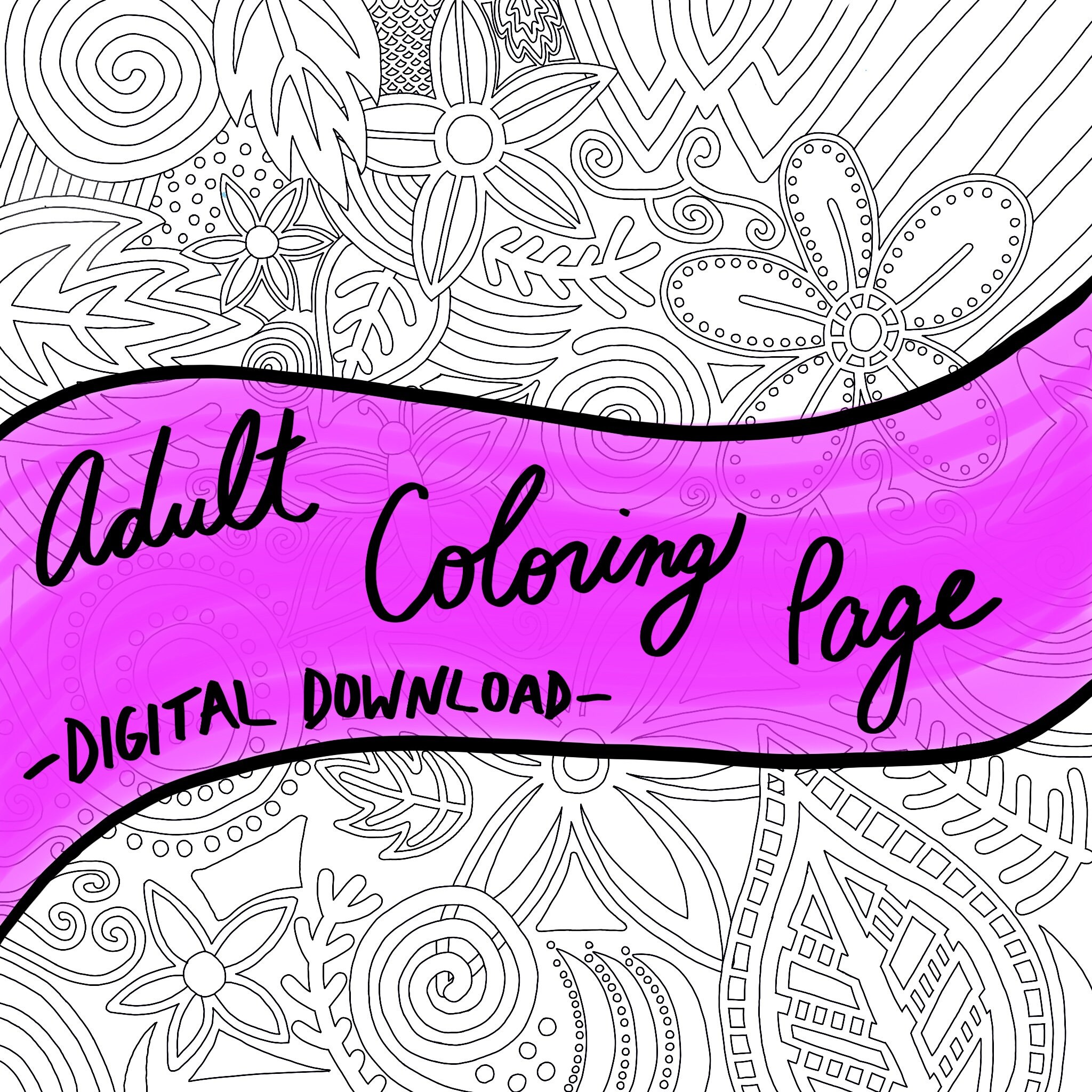 Patterns Adult Coloring Digital Download - Etsy