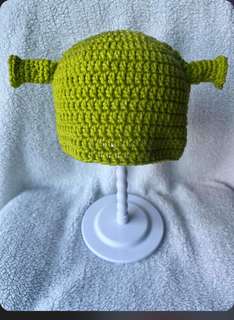 Crochet Shrek Hat: Green Ogre Beanie, Winter Cosplay - Etsy Australia