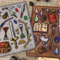 Adventurer's Starter Pack Vinyl Sticker Sheet (blue) | Fantasy ...