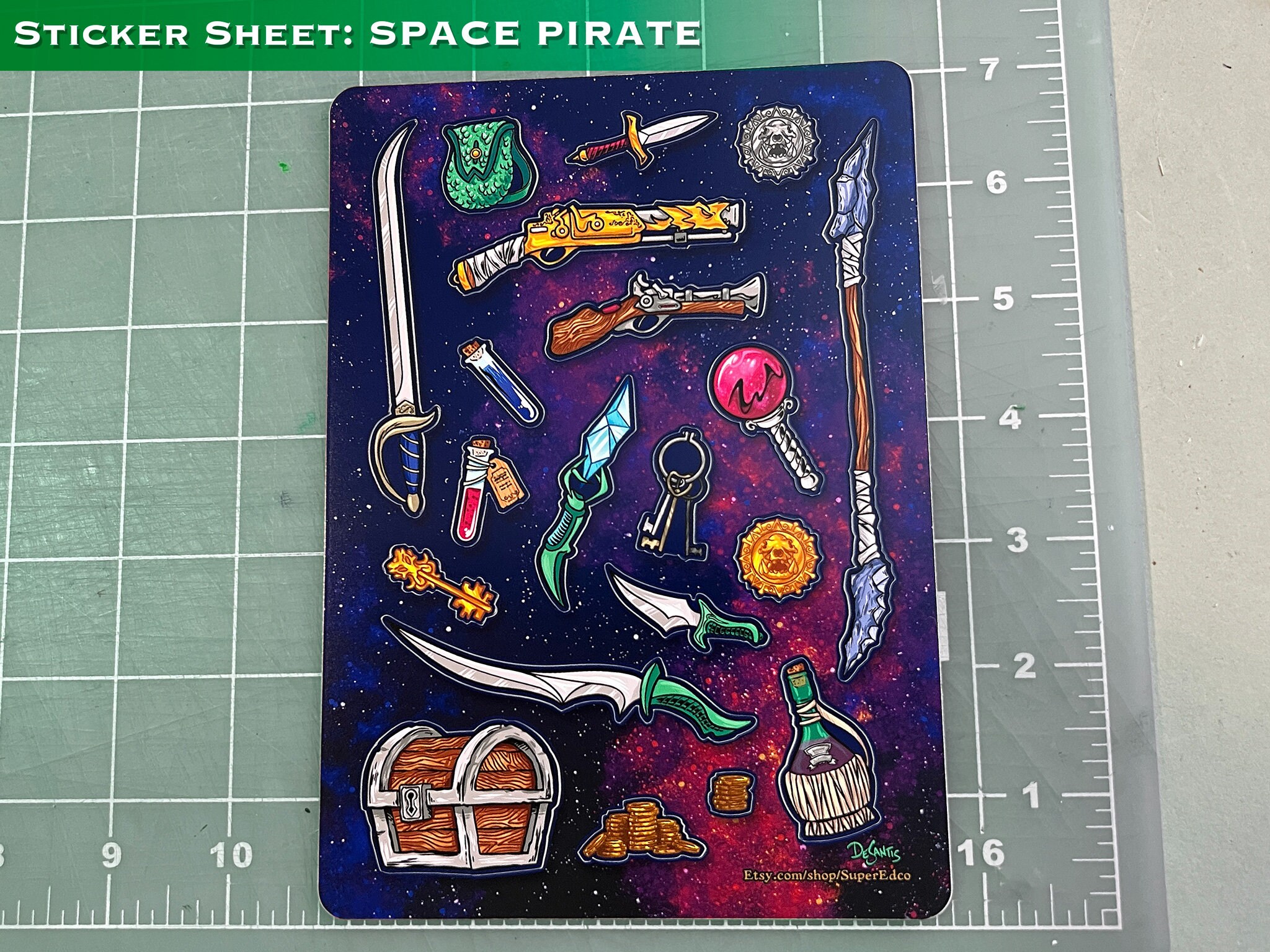 Space Pirate Adventure Spelljammer RPG D&D Sticker Sheets - Etsy