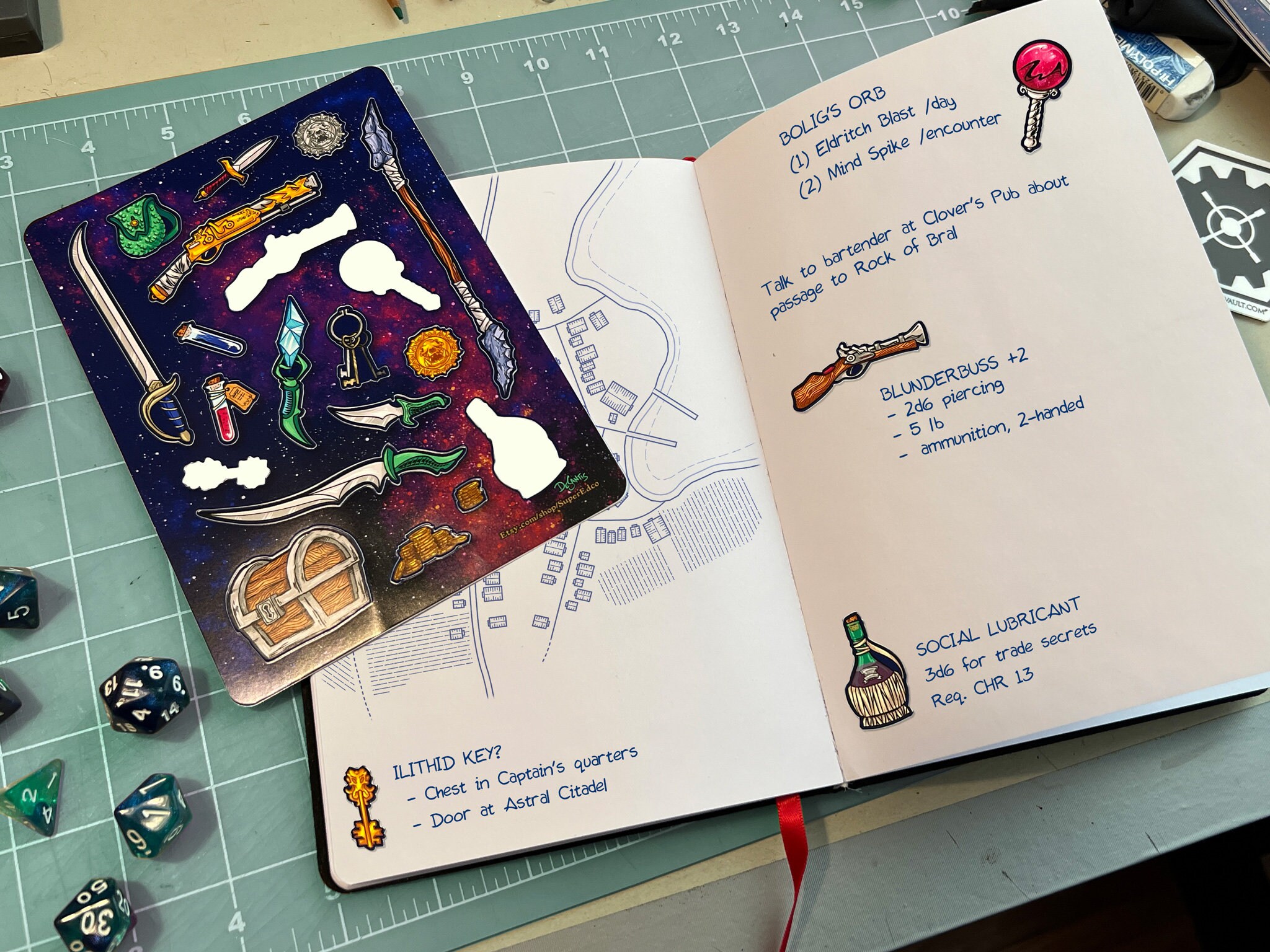 Space Pirate Adventure Spelljammer RPG D&D Sticker Sheets - Etsy