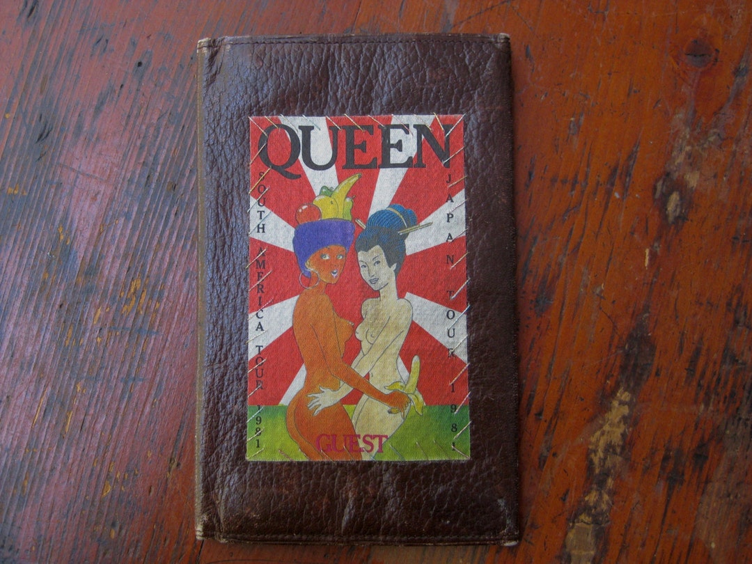 QUEEN BACKSTAGE PASS Brown Leather Wallet - Etsy
