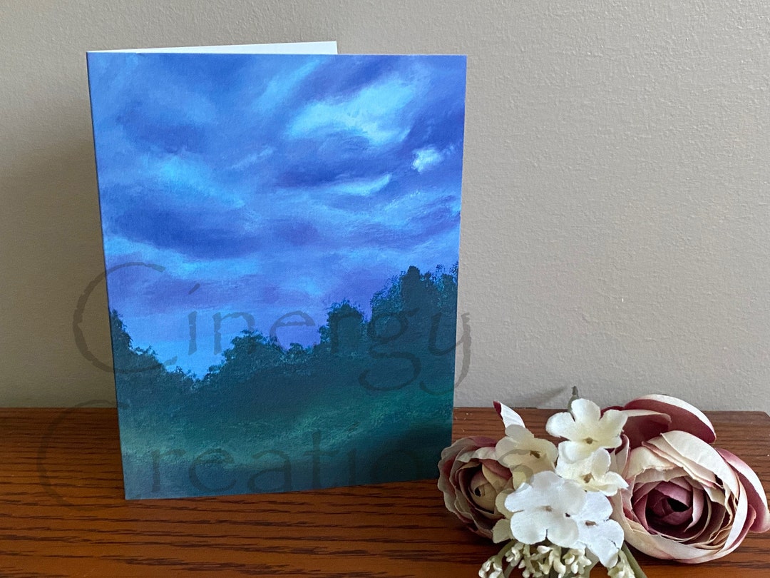 Stormy Skies Watercolor Note Card: Southampton Art Stationery - Etsy