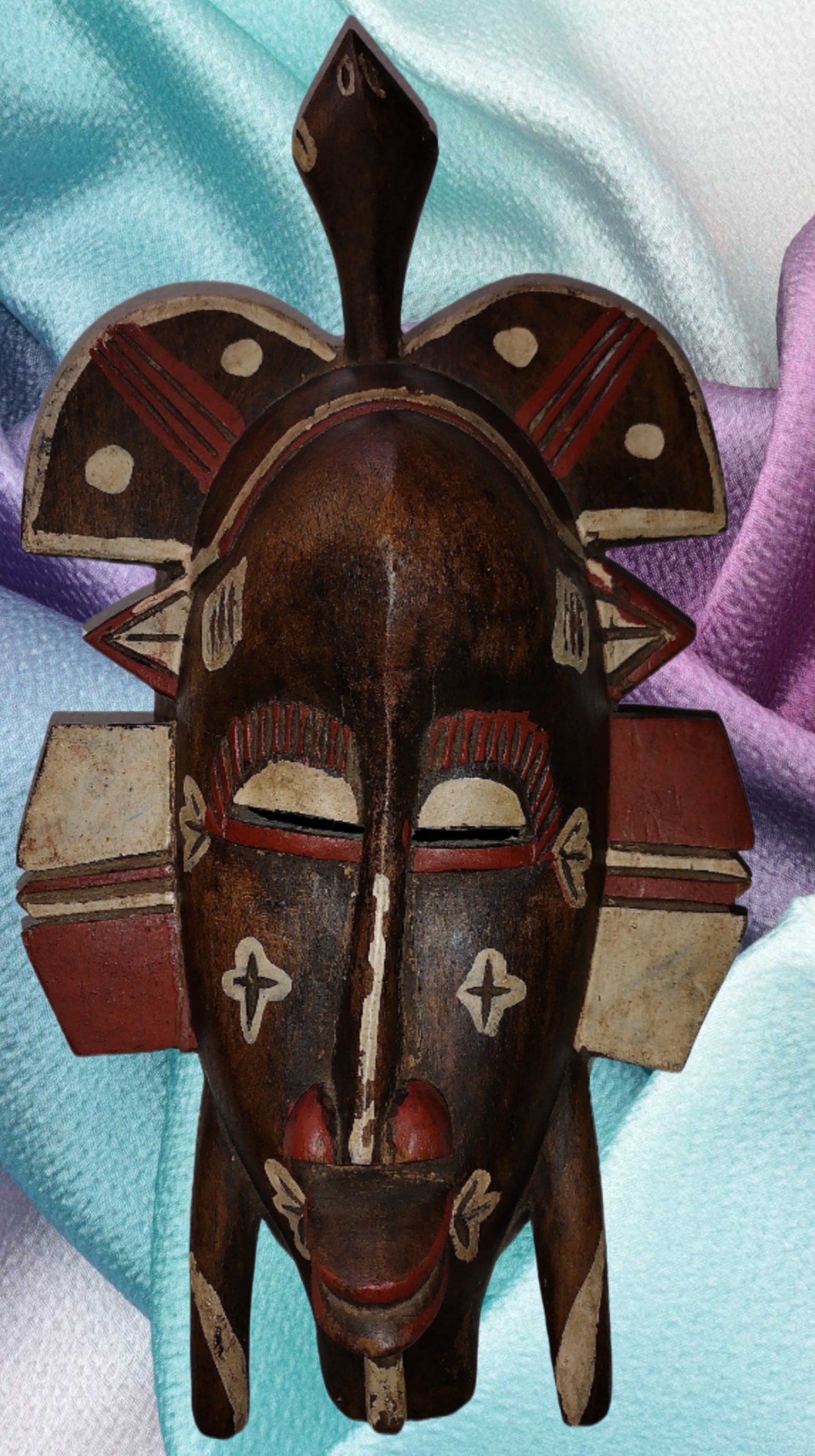 African Wooden Mask From Cote D'ivoire, Antique Mask.tribal Masks, Wood ...