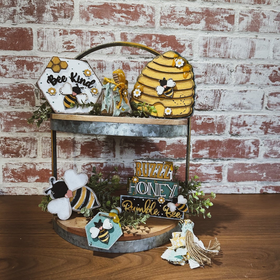 Tiered Tray Decor, Bee Tiered Tray, Tiered Tray Bundle, Farmhouse Decor ...