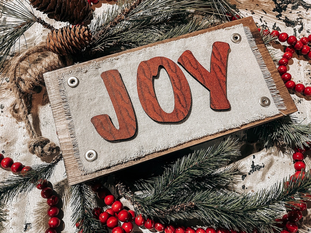 JOY Christmas Sign, Rustic Sign, Christmas Sign, Gift Signs, Small Sign ...