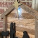 Handmade Nativity Set, Rustic Manger Scene, Light up Christmas Decor ...