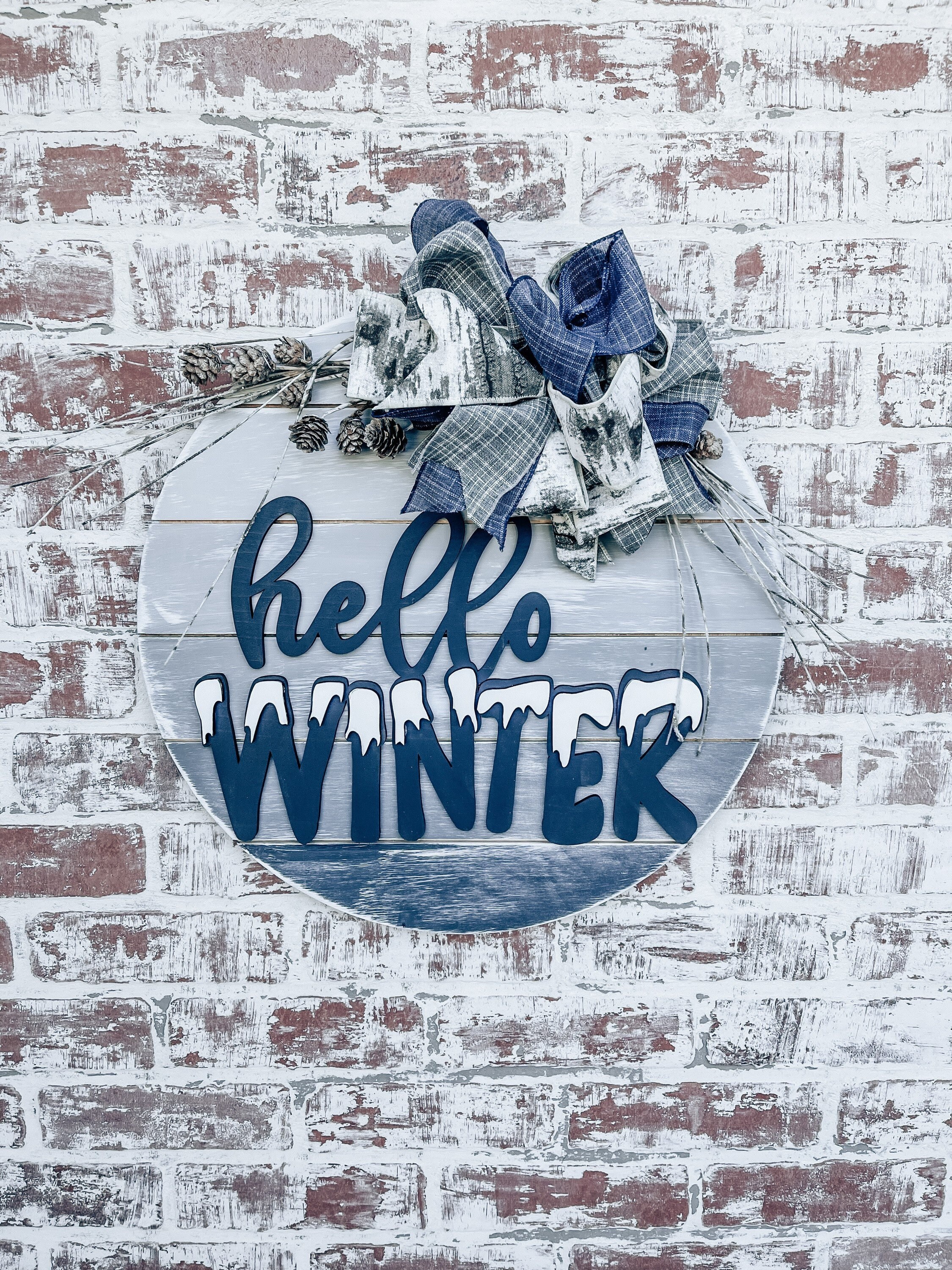 Winter Door Hanger, Winter Decor, Wooden Sign, Welcome Sign, Winter ...