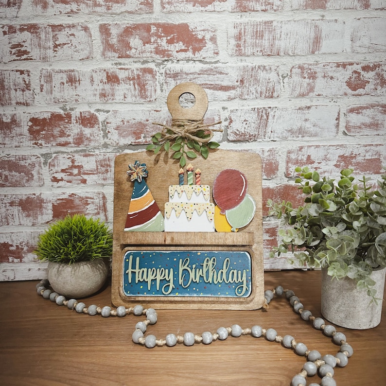 Birthday Decor, Birthday Sign, Birthday, Farmhouse Bread Board, Kitchen ...