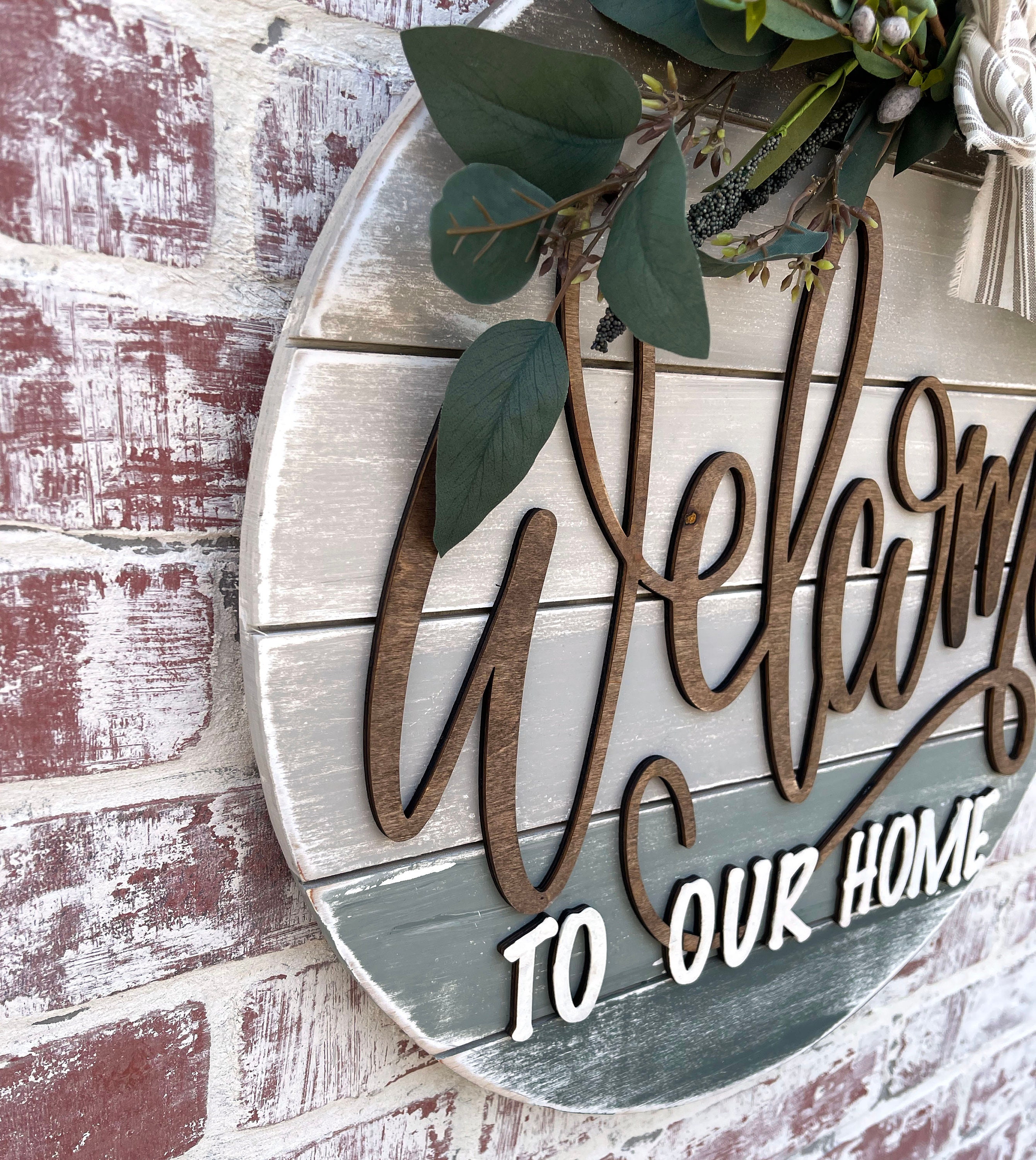Welcome Wood Sign, Outdoor Decor, Wooden Porch Sign, New Home Gift ...