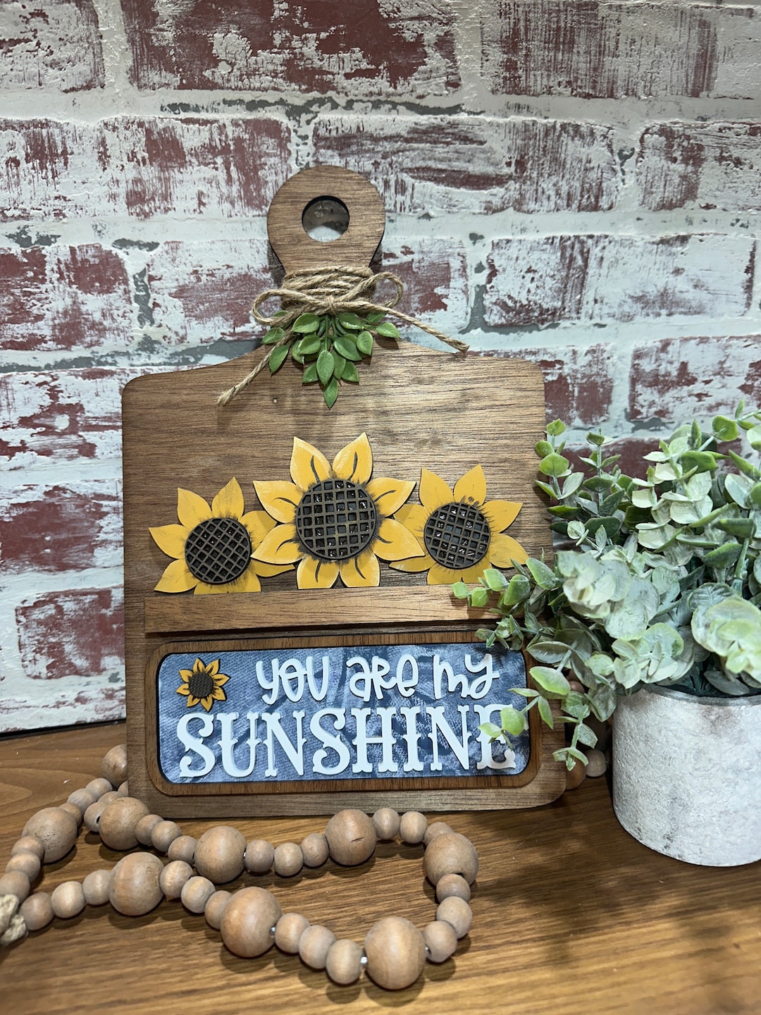 Sunflower Decor, Sunflower Sign, Sunflower, Farmhouse Bread Board ...