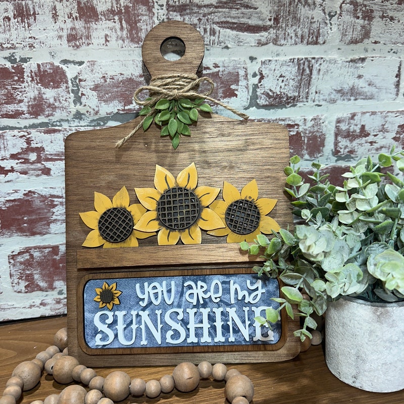 Wood Sunflower Sign - Etsy