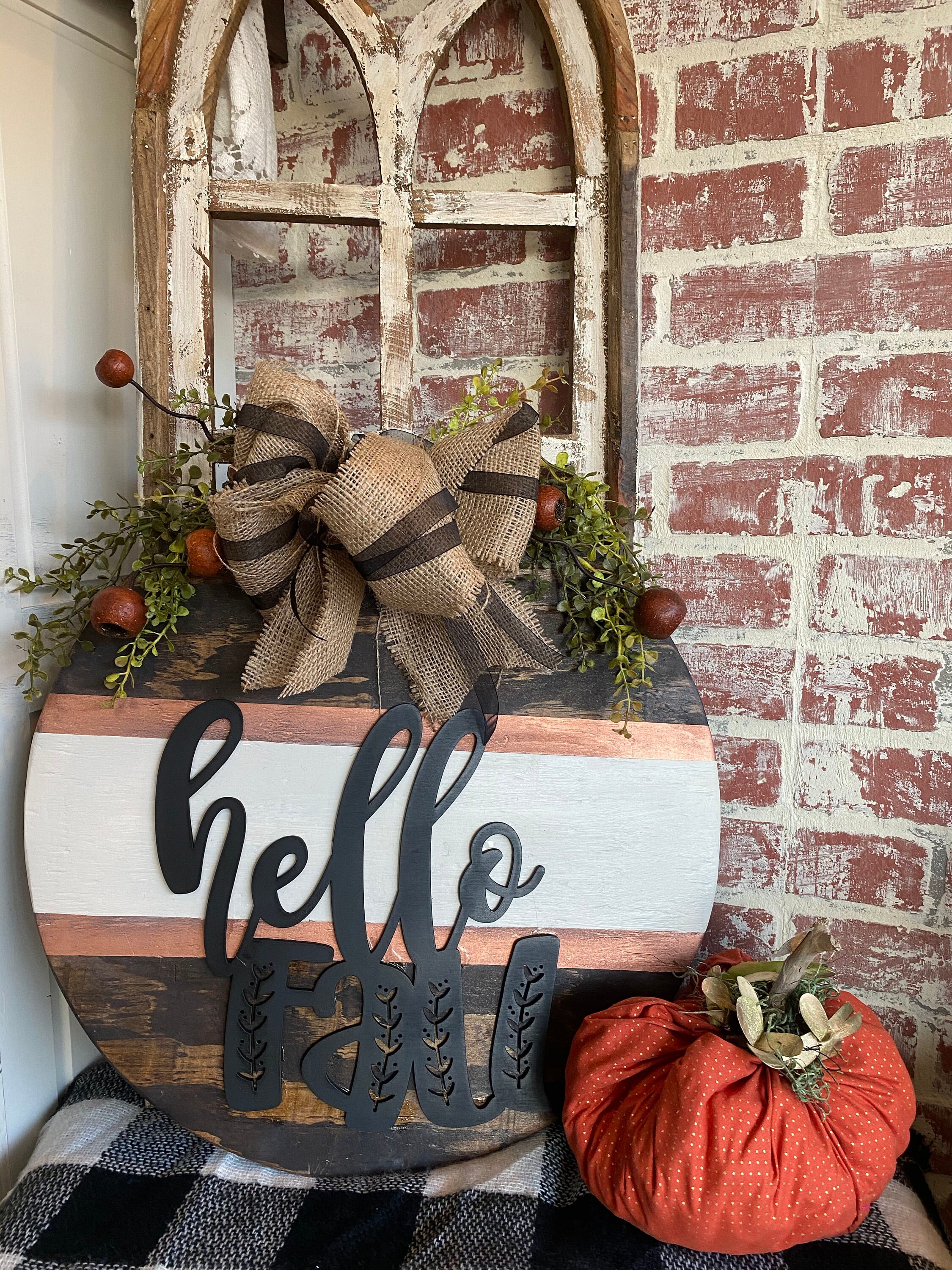 Fall Porch sign Fall Decor housewarming gift Hello sign | Etsy