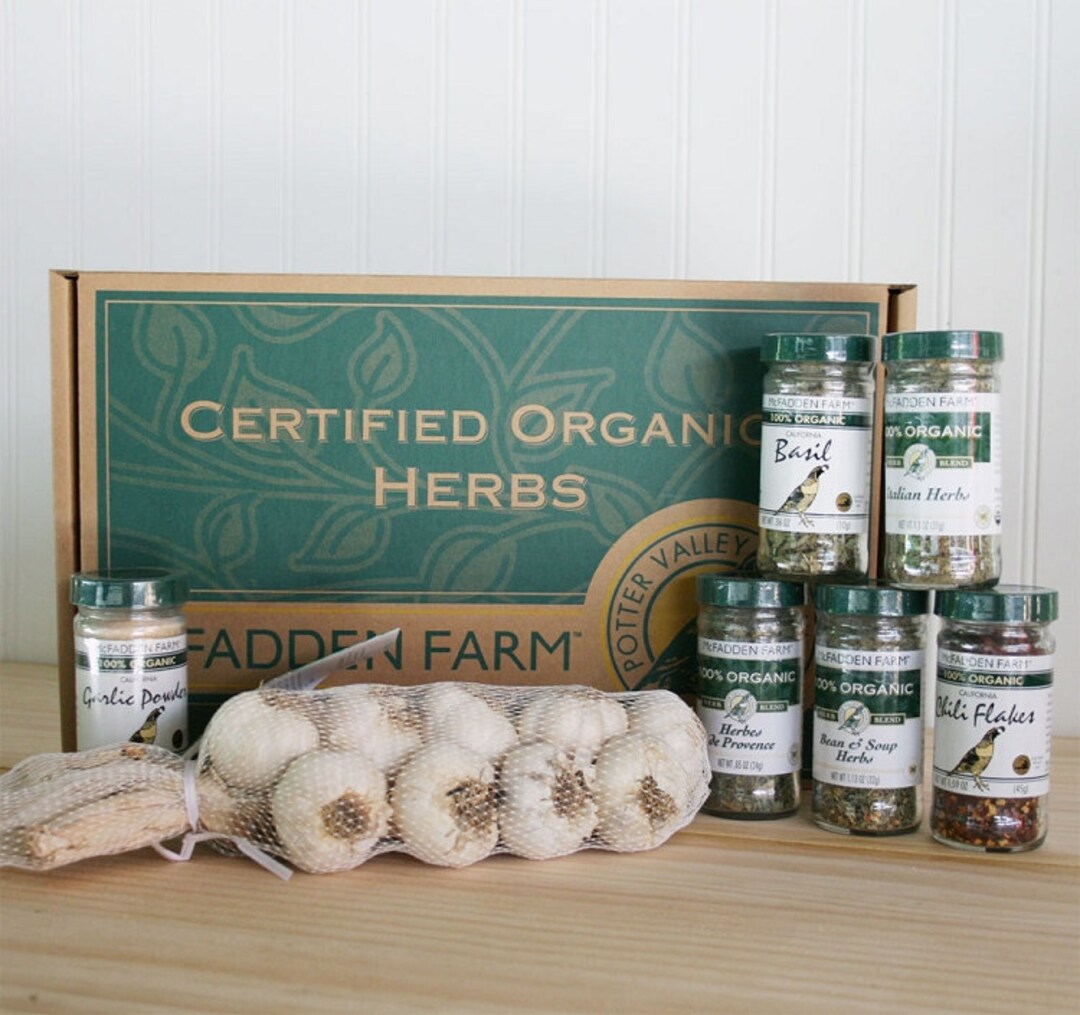 Organic Herb & Garlic Gift Box- Lg - Etsy