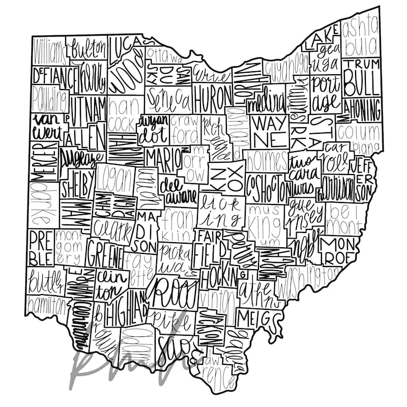 Counties in Cincinnati Ohio - Etsy