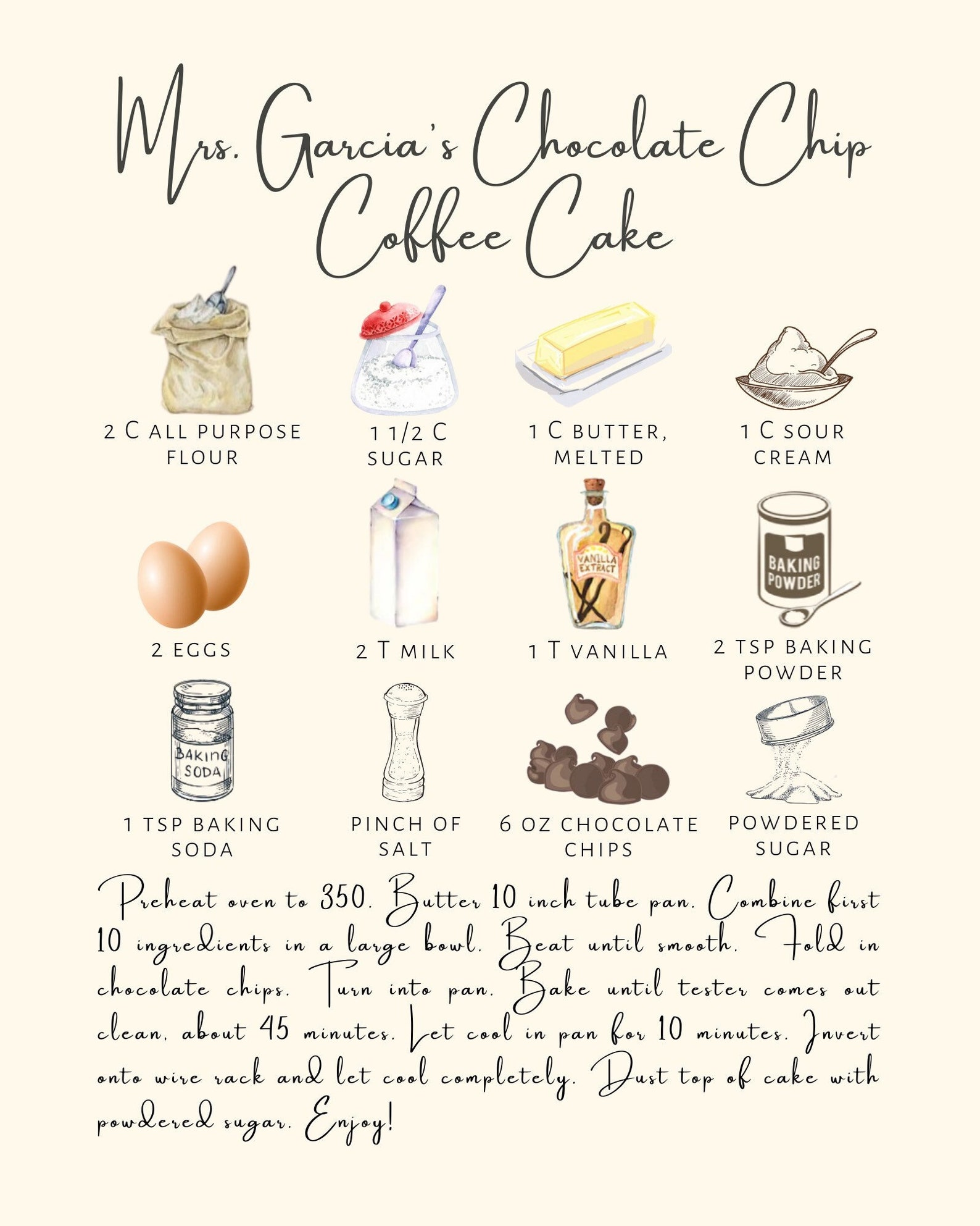 Custom Recipe | Personalized | Digital Download - Etsy