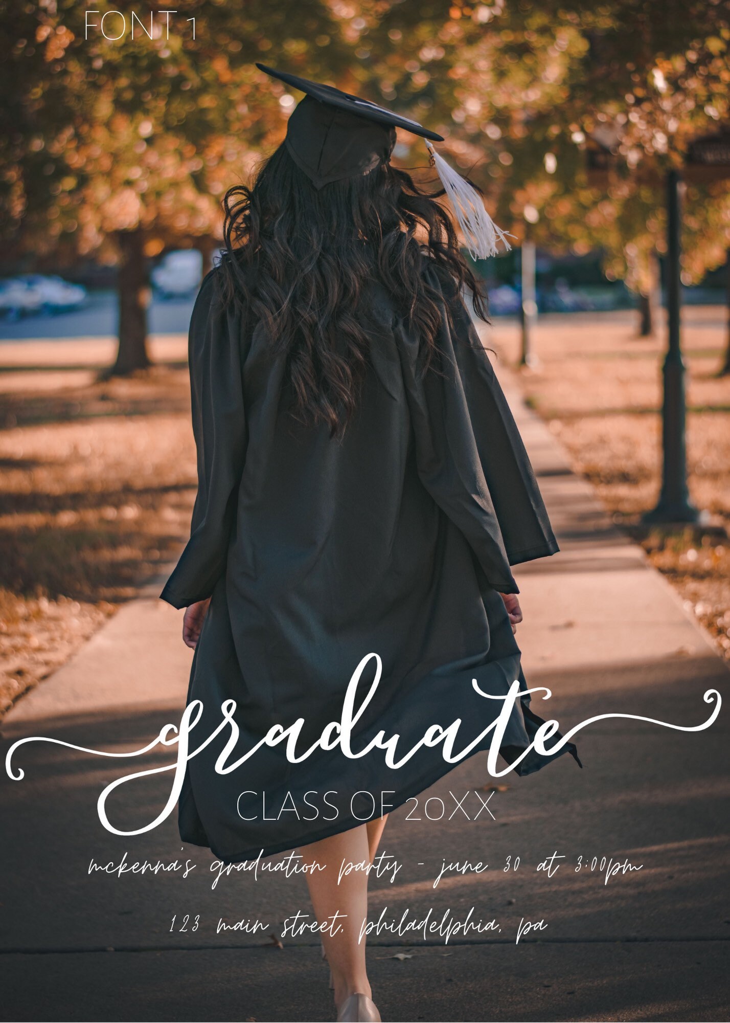 Handlettered Graduation Announcement | Invitation | Customizable on ...