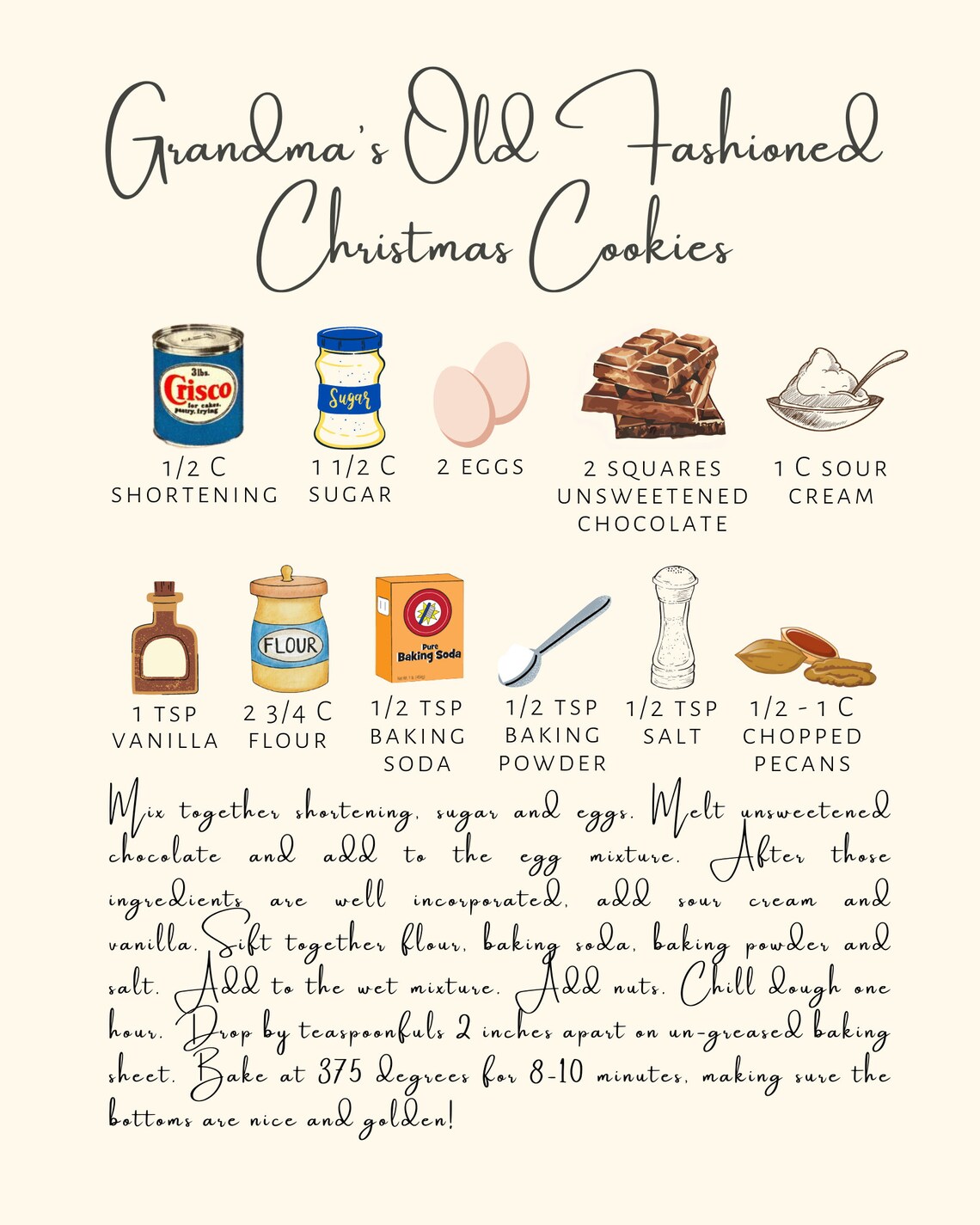 Custom Recipe | Personalized | Digital Download - Etsy