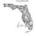 Florida Map | Counties | Handlettering | Digital Download - Etsy