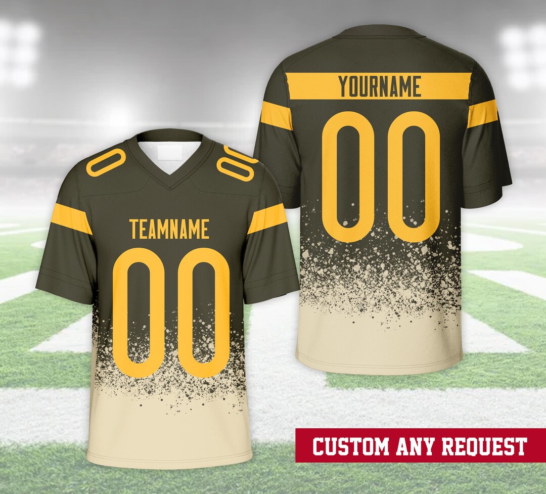 Personalized Military Olive Football Jersey Custom Name Military ...