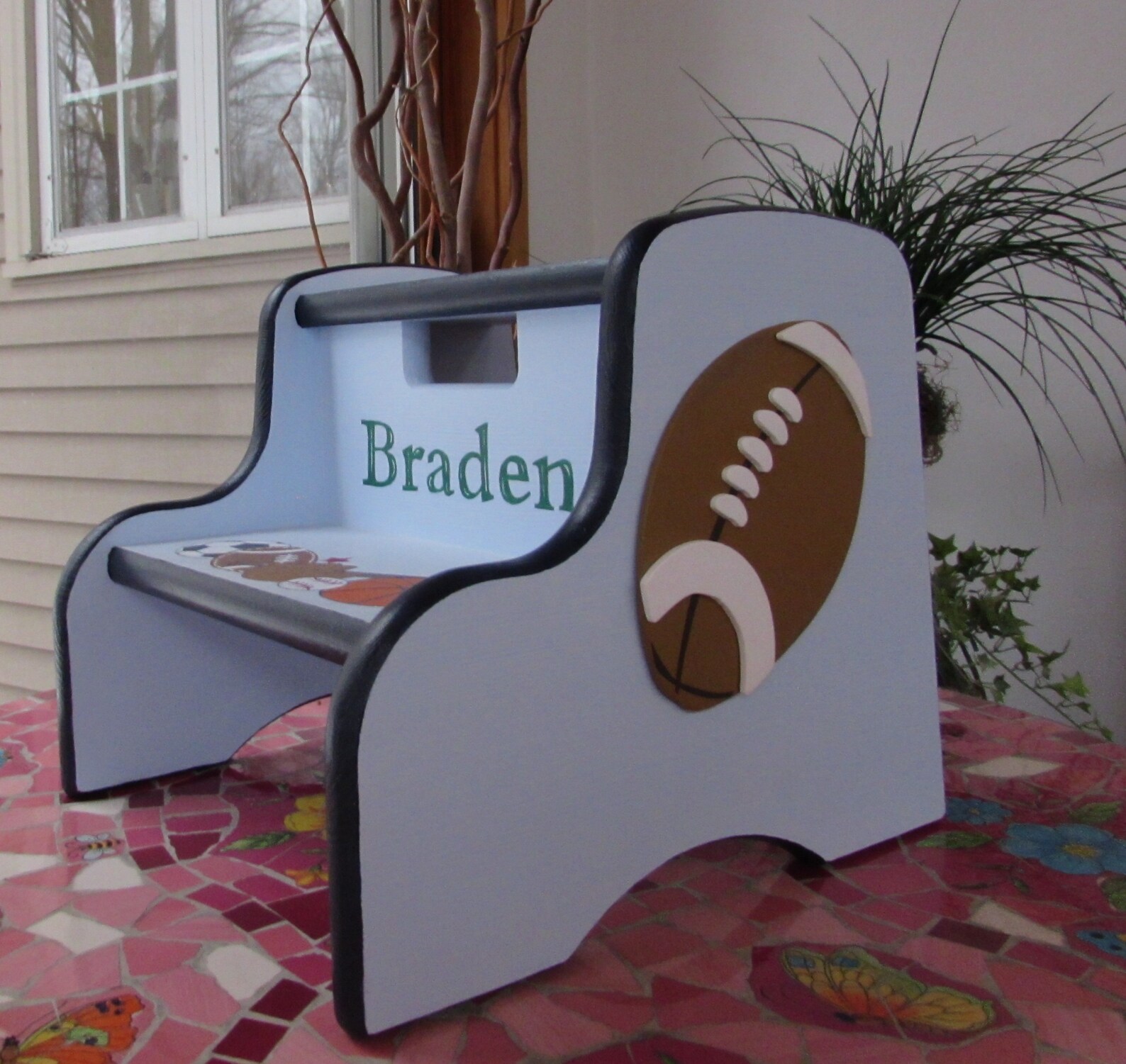 Children's Hand Painted Sports-ball Step Stool | Etsy