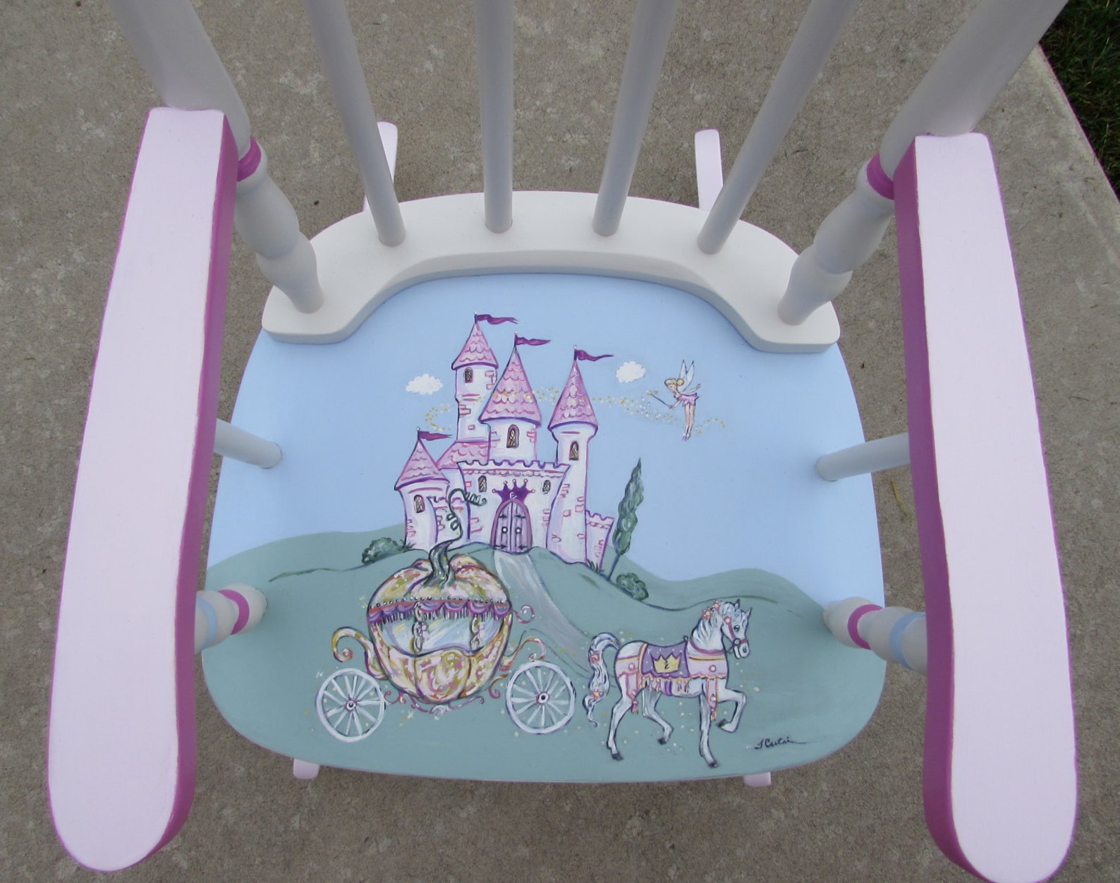 Girls Princess Rocking Chairnursery Furniturefairy - Etsy