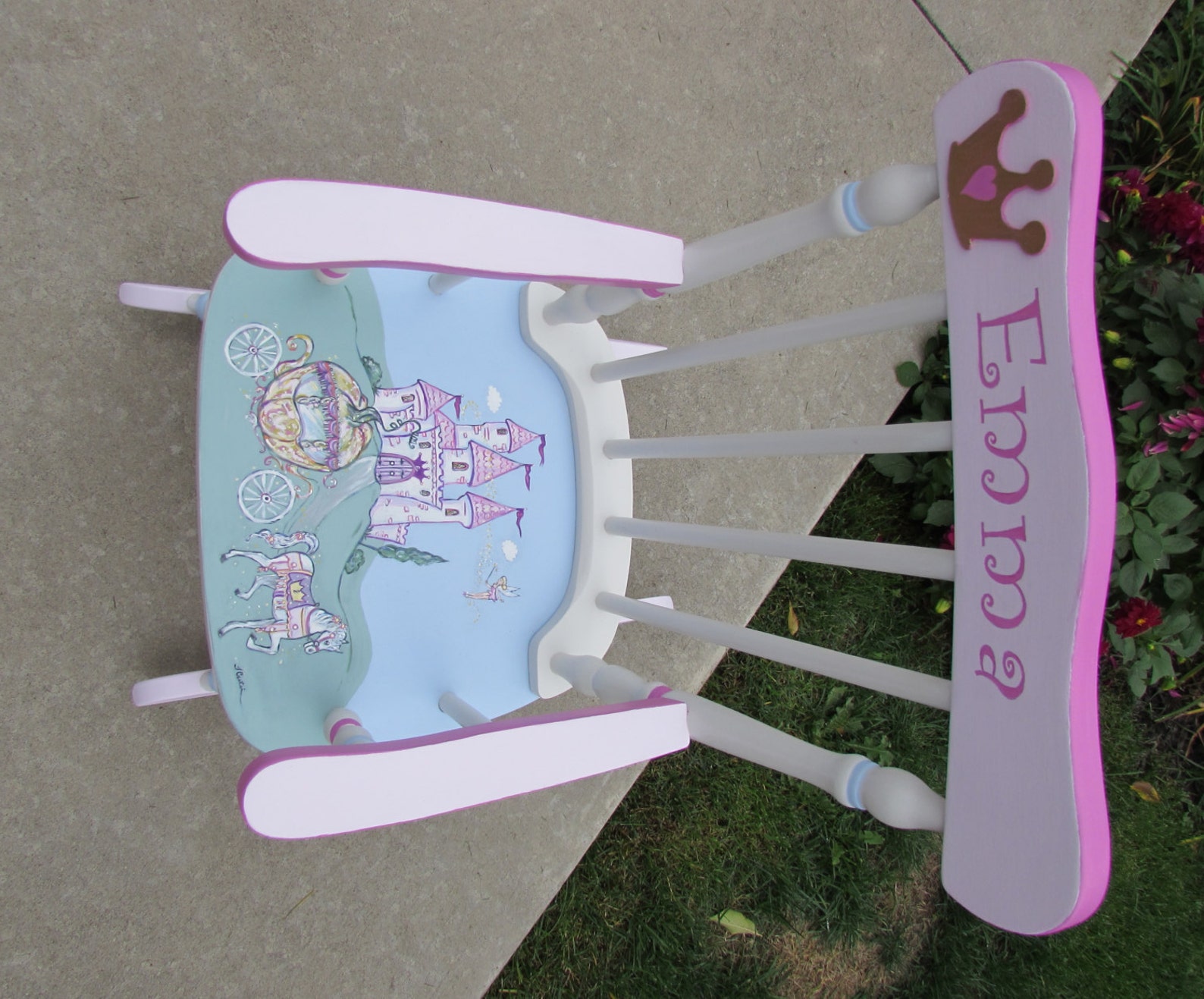 Girls Princess Rocking Chairnursery Furniturefairy - Etsy