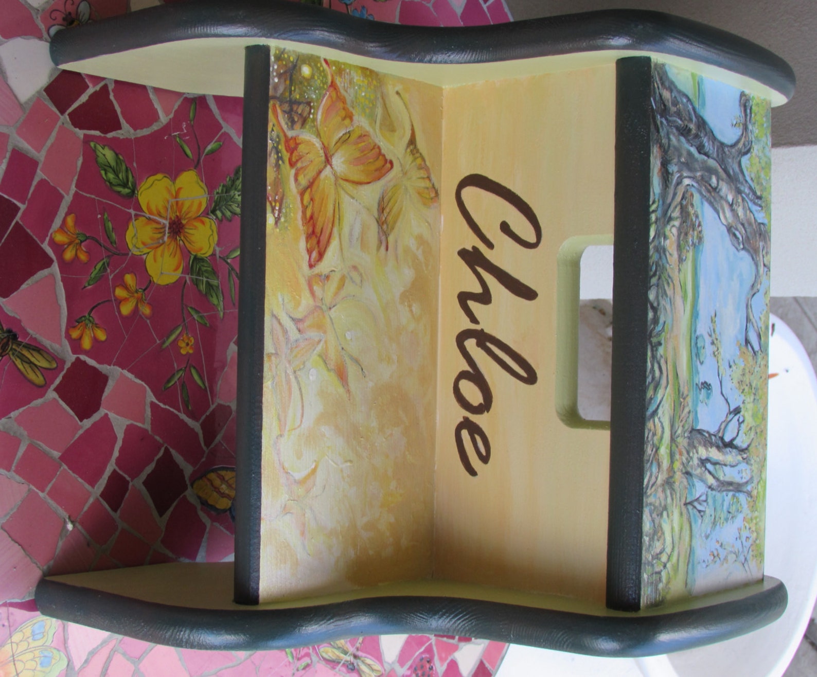 Children's Hand Painted Fox Step Stool Wildlife-animal - Etsy