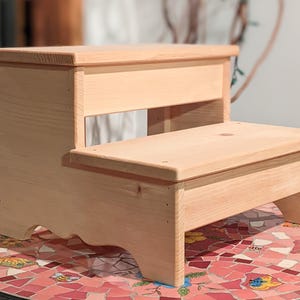 Children's Hand Painted Fox Step Stool, Wildlife-animal Stool for Kids ...