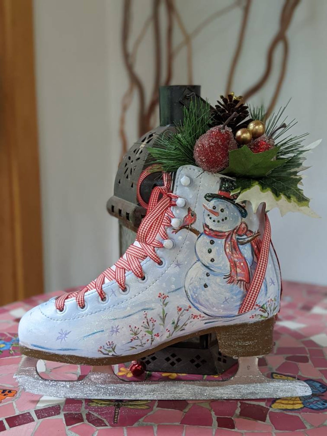 Snowman Skate, Holiday Skate, Christmas Decoration, Christmas Skate ...